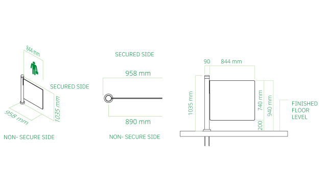 Winglock Swing - Single Wing Access Gate | Boon Edam
