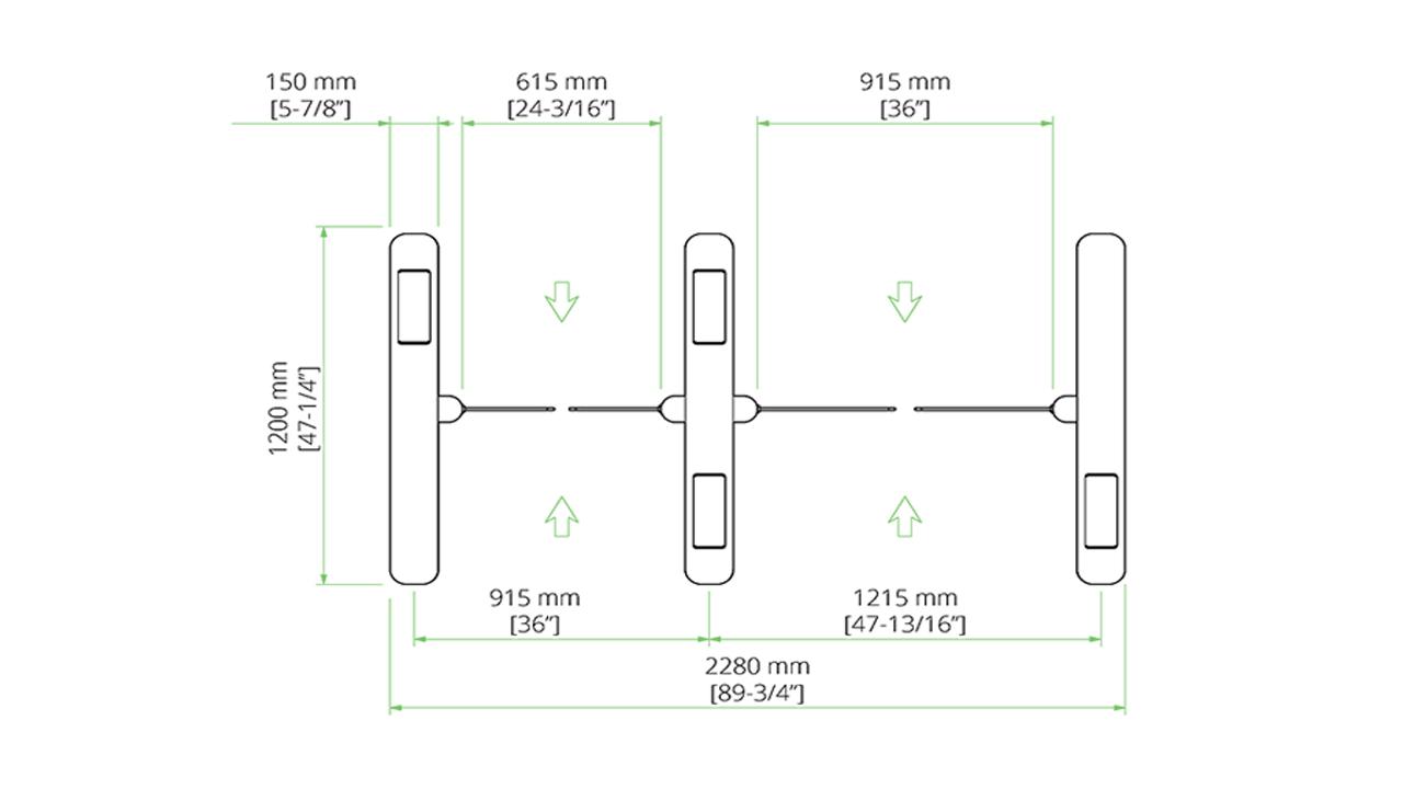Torniquete con barrera abatible - Speedlane Compact | Boon Edam