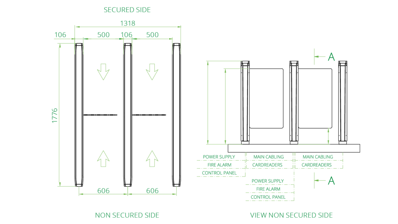 Speed Gate Turnstile - Lifeline Speedlane Swing | Boon Edam