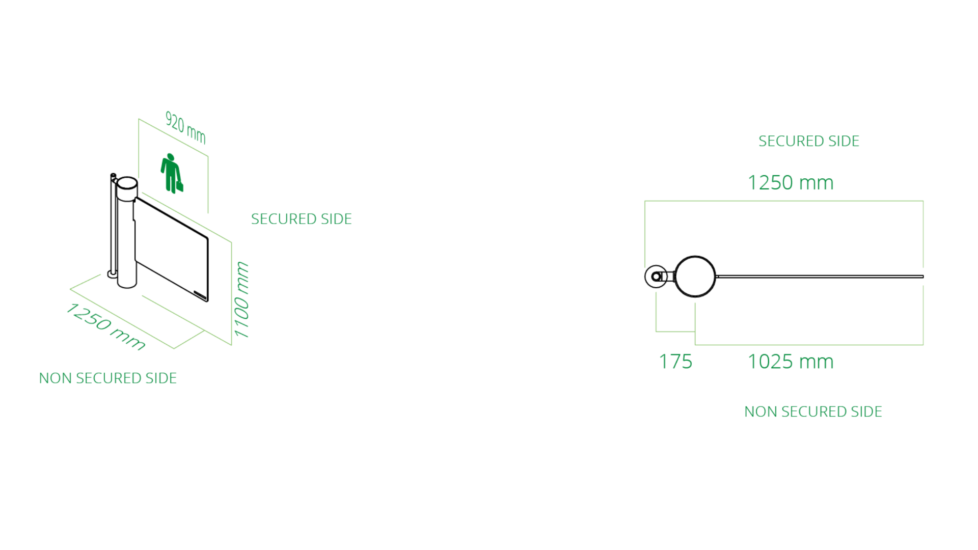 Swing Access Gate - Winglock 900 | Boon Edam