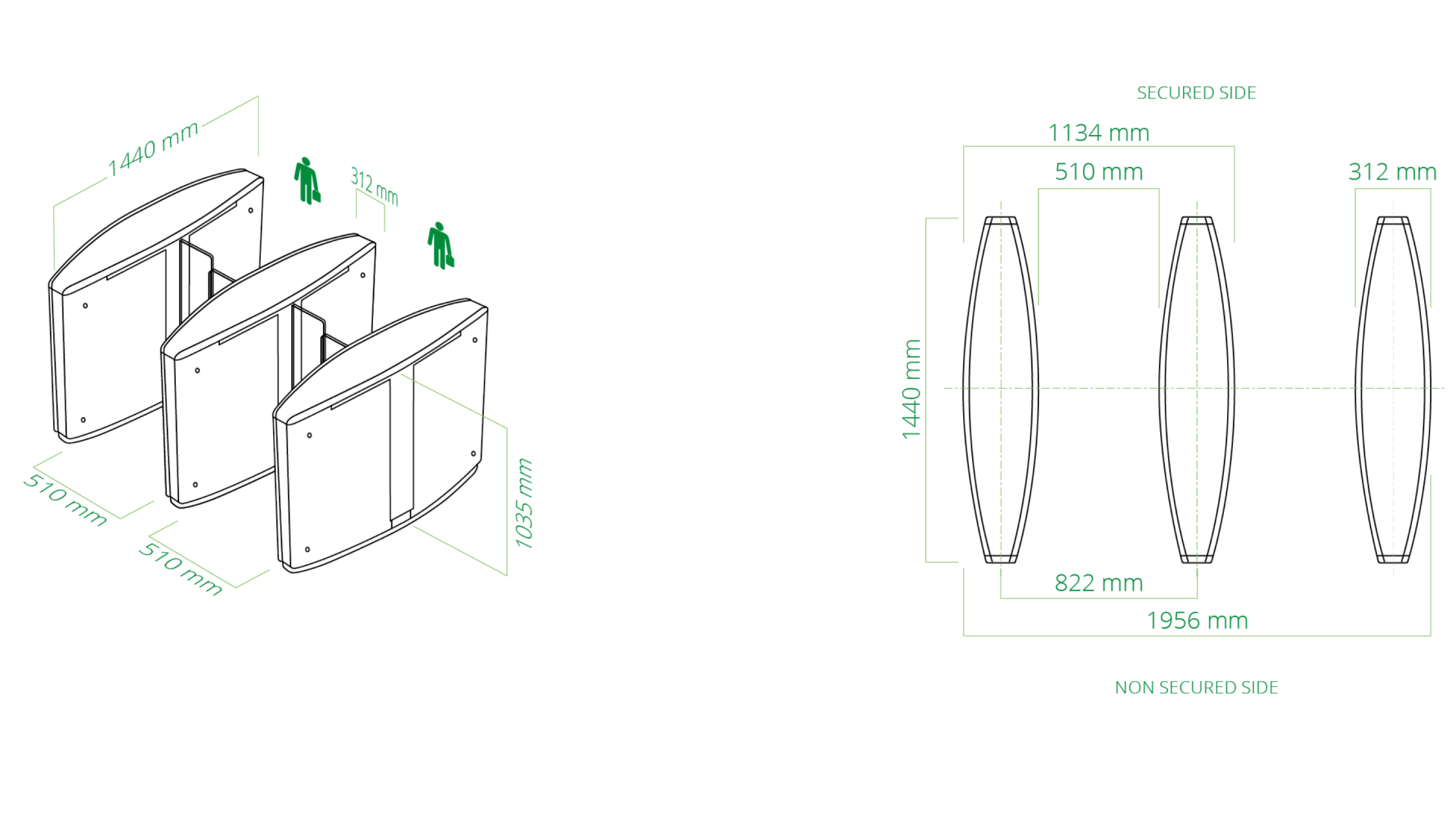 Flap Barrier - Lifeline Speedlane Slide | Boon Edam