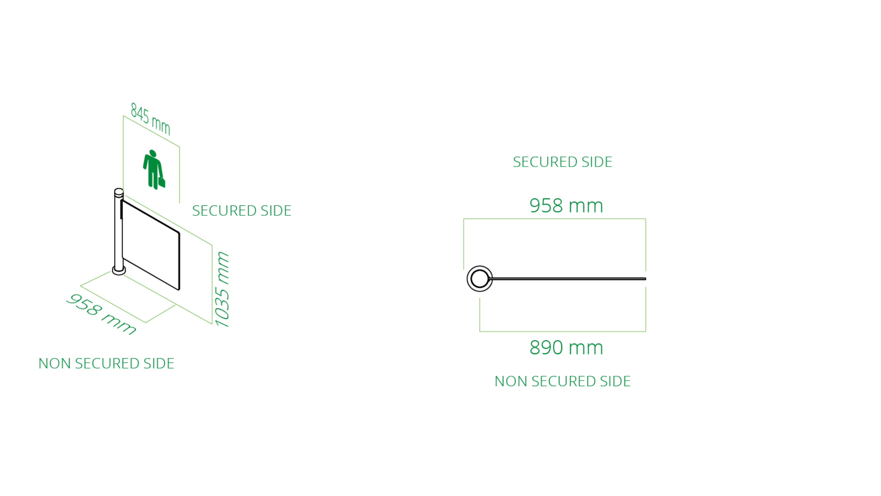 Single Wing Access Gate - Winglock Swing | Boon Edam