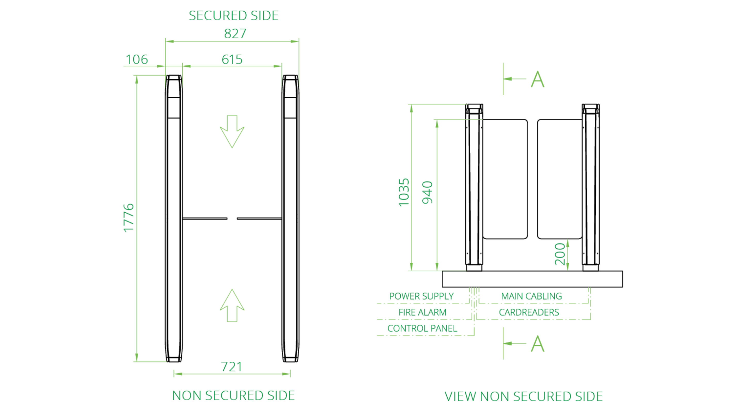 Speed Gate Turnstile - Lifeline Speedlane Swing | Boon Edam