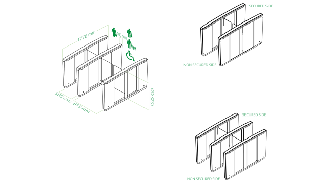 Speed Gate Turnstile - Lifeline Speedlane Swing | Boon Edam