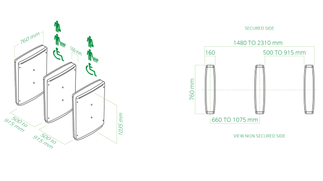 Optical Turnstile - Lifeline Speedlane Open | Boon Edam