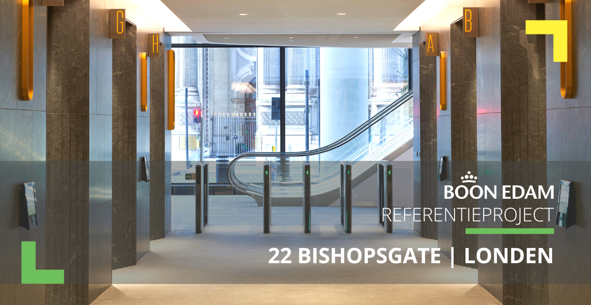 22 Bishopsgate Londen Draaideuren Beveiligingspoortjes | Boon Edam