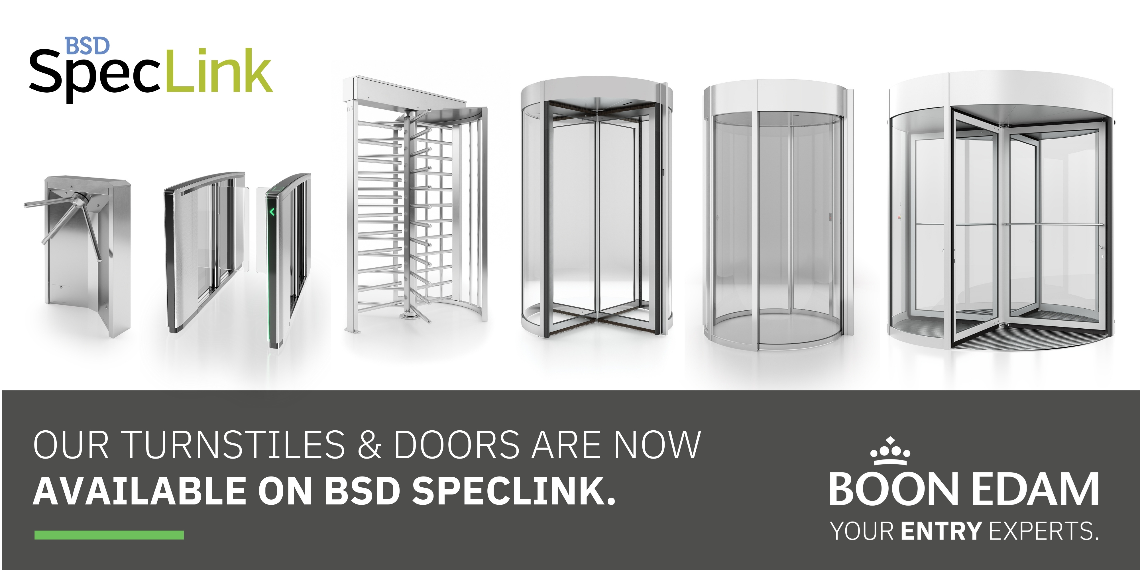 Boon Edam Entrances Now Available on BSD SpecLink | Boon Edam