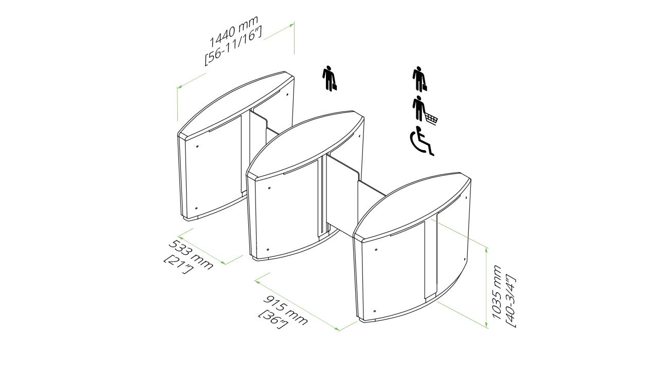 Lifeline Speedlane Slide Security Turnstile | Boon Edam USA