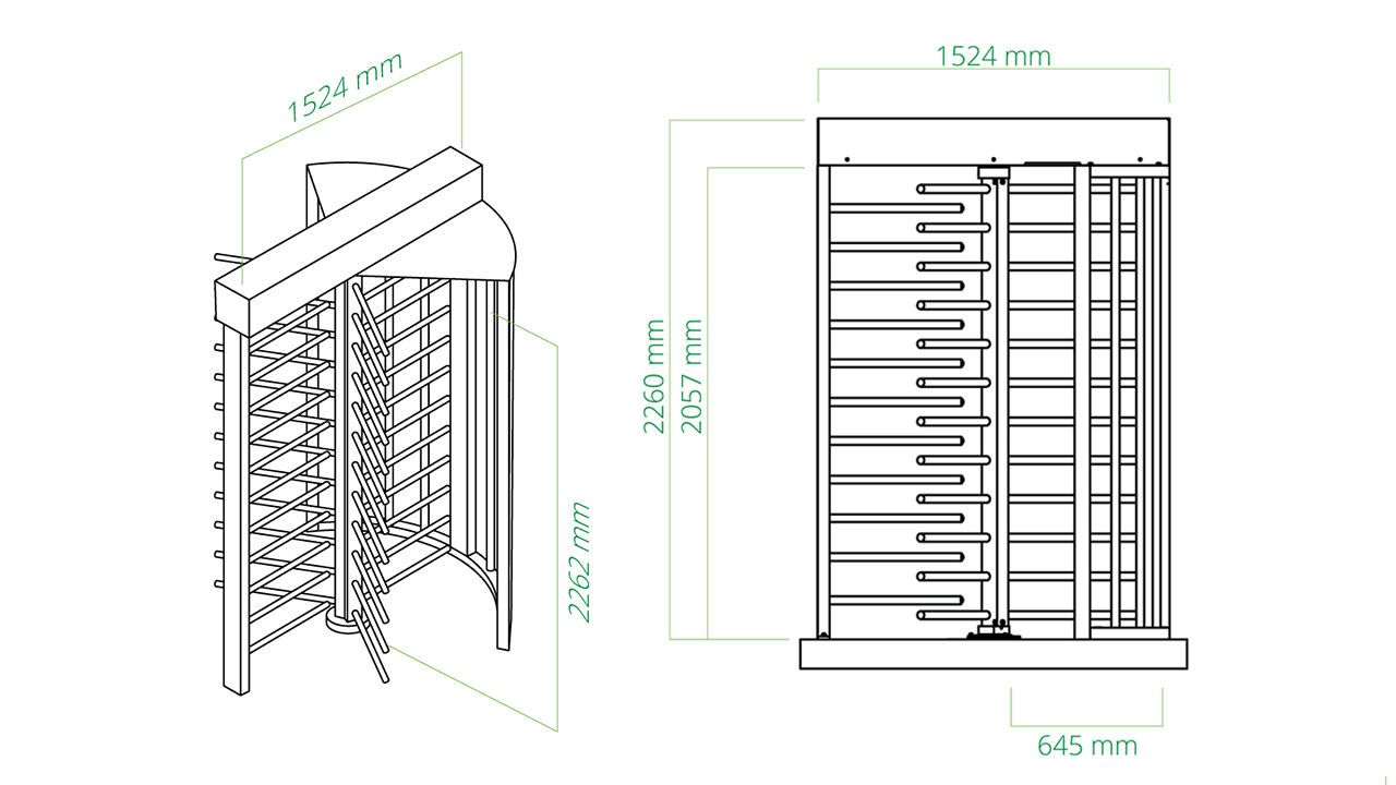 Turnlock 100 Pedestrian Security Turnstile | Boon Edam USA