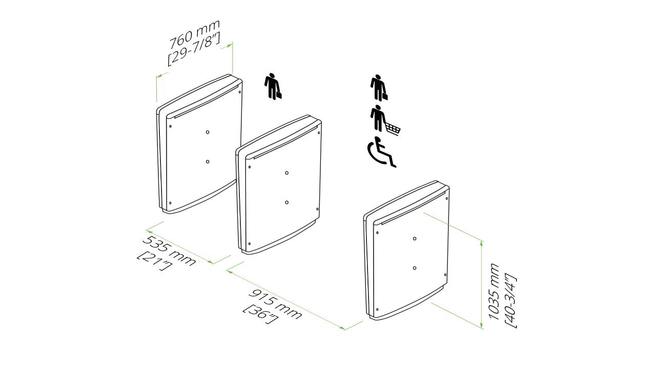 Lifeline Speedlane Open Barrier-Free Optical Turnstile | Boon Edam USA