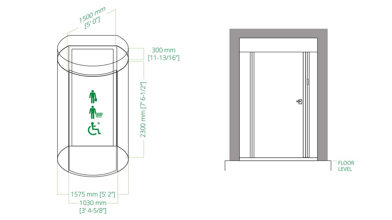 Circlelock Combi Interlocking Half Portal | Boon Edam USA
