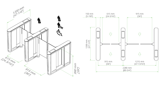Speedlane Compact Swing Barrier Gate | Boon Edam USA