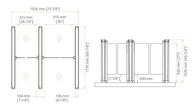 Lifeline Speedlane Swing Optical Turnstile | Boon Edam USA