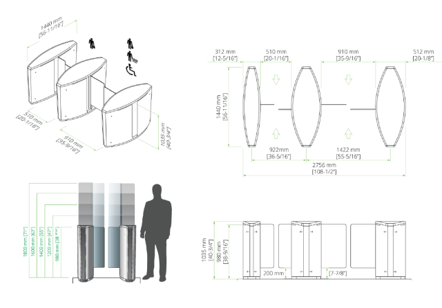 Security Turnstile - Lifeline Speedlane Slide | Boon Edam